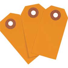 Brady Part: 102128 | Blank Heavy Duty Orange Tags | BradyID.com