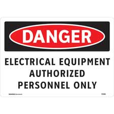 DANGER Electrical Equipment Authorized Personnel Only sign | Brady ...