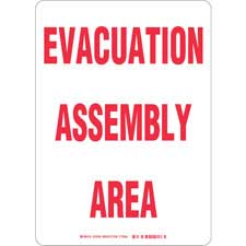EVACUATION ASSEMBLY AREA Sign - Brady Part: 103592 | Brady | BradyCanada.ca