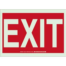 BradyGlo Exit Sign - Brady Part: 103615 | Brady | BradyID.com