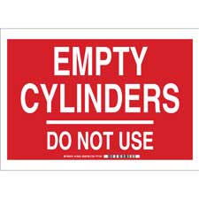 Empty Cylinders Do Not Use Sign | Brady | BradyCanada.ca
