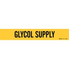 GLYCOL SUPPLY Polyester Pipe Markers | Brady | BradyID.com