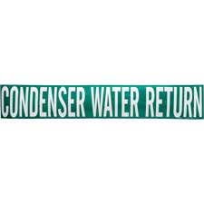 CONDENSER WATER RETURN Polyester Pipe Markers | Brady | BradyID.com