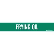 FRYING OIL Polyester Pipe Markers | Brady | BradyID.com