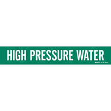 HIGH PRESSURE WATER Polyester Pipe Markers | Brady | BradyID.com