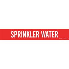 SPRINKLER WATER Polyester Pipe Markers | Brady | BradyID.com