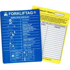 ForkliftTag Inserts:Blue FORKLIFTAG: INSPECTION CHECKLIST - Brady Part ...