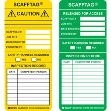 SCAFFTAG Inserts: SCAFFTAG RELEASED FOR ACCESS: SCAFFOLD #: JOB SITE ...