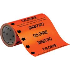 CHLORINE Roll Form Pipe Marker | Brady | BradyCanada.ca