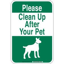 Please Clean Up After Your Pet Sign - Brady Part: 115214 | Brady ...