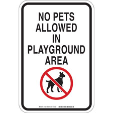 No pets allowed in playground area sign - Brady Part: 115220 | Brady ...