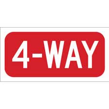 Four Way Sign - Brady Part: 115425 | Brady | BradyID.com