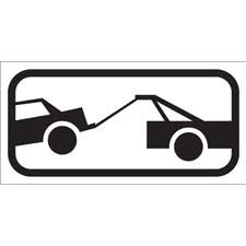 Vehicle Being Towed Picto Sign - Brady Part: 115596 | Brady | BradyID.com
