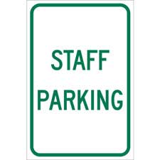 Staff Parking Staff Parking Sign - Brady Part: 115633 | Brady ...