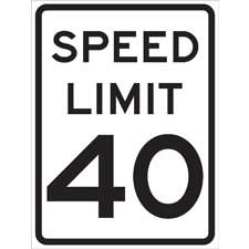 Speed Limit 40 Sign - Brady Part: 115644 | Brady | BradyID.com