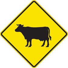Cattle Crossing Sign - Brady Part: 115650 | Brady | BradyID.com
