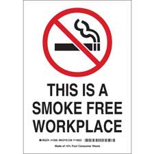 This Is A Smoke Free Workplace Sign | Brady | BradyID.com