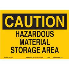CAUTION Hazardous Material Storage Area Sign | Brady | BradyCanada.ca