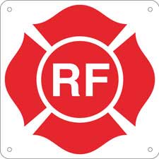 FL TRUSS MARKING ALUM "RF" Sign - Brady Part: 116357 | Brady | BradyID.com