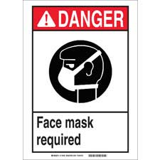 DANGER Face Mask Required Sign | Brady | BradyCanada.ca