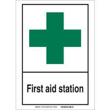 Brady Part: 120700 | First Aid Station BradyGlo Sign | BradyID.com