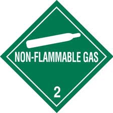 NON-FLAMMABLE GAS 2 Hazardous Material Shipping Labels - Brady Part ...