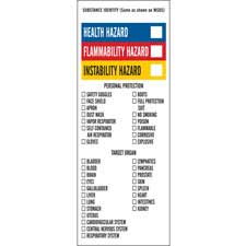 HEALTH HAZARD FLAMMABILITY HAZARD INSTABILITY HAZARD Labels - Brady ...