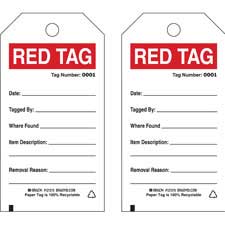 Red Tags - Brady Part: 121215 | Brady | BradyID.com