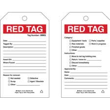 Red Tags - Brady Part: 121216 | Brady | BradyID.com