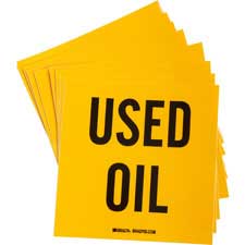 Used Oil Labels - Brady Part: 121434 | Brady | BradyID.com