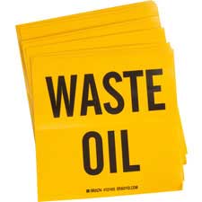 Etiquetas - Waste Oil - Brady Part: 121435 | Brady | BradyID.com.mx
