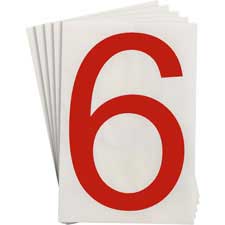 Brady Part: 121885 | 8" ToughStripe Red Numbers and Letters | BradyID.com