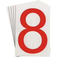 Brady Part: 121897 | 8" ToughStripe Red Numbers and Letters | BradyID.com