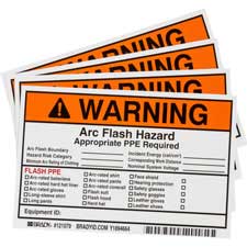 Arc Flash Label - Brady Part: 122975 | Brady | BradyCanada.ca