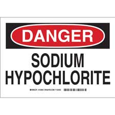 DANGER Sodium Hypochlorite Sign | Brady | BradyID.com
