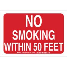 No Smoking Within 50 Feet Sign | Brady | BradyCanada.ca