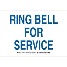 Ring Bell For Service Sign | Brady | BradyCanada.ca