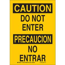 Bilingual CAUTION Do Not Enter Sign | Brady | BradyCanada.ca