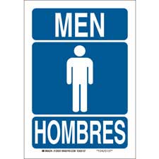 Brady Part: 125540 | Bilingual Men Sign | BradyID.com