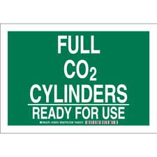 Full Co2 Cylinders Ready For Use Sign | Brady | BradyID.com