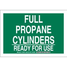 Full Propane Cylinders Ready For Use Sign | Brady | BradyCanada.ca