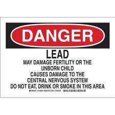 Brady Part: 125830 | DANGER Lead May Damage Fertility Or The Unborn ...
