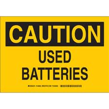 CAUTION Used Batteries Sign | Brady | BradyCanada.ca