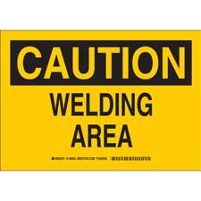 CAUTION Welding Area Sign | Brady | BradyID.com