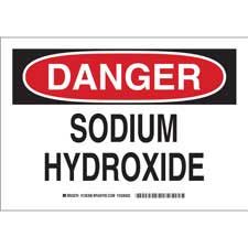 DANGER Sodium Hydroxide Sign | Brady | BradyID.com