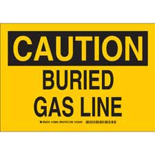 CAUTION Buried Gas Line Sign | Brady | BradyID.com