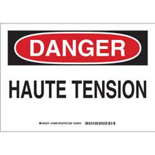 DANGER Haute Tension Sign | Brady | BradyCanada.ca