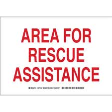Area For Rescue Assistance Sign | Brady | BradyID.com
