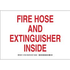 Fire Hose And Extinguisher Inside Sign | Brady | BradyCanada.ca