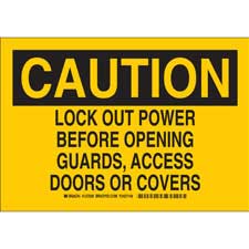 CAUTION Lock Out Power Before Opening Guards, Access Doors Or Covers ...
